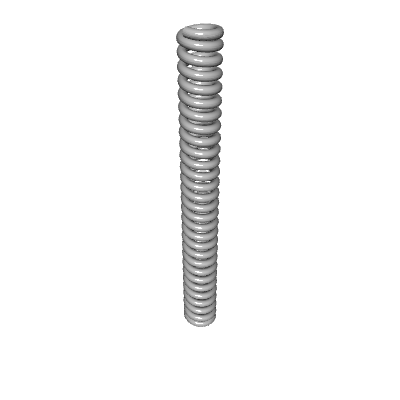 Compression Spring, OD 0.055 in, FL 0.492 in, Music Wire, P/N CIM030A ...