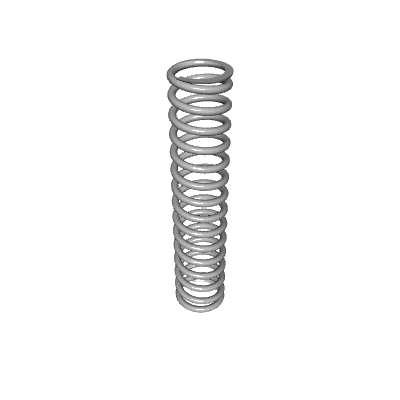 Compression Spring, OD 0.21 in, FL 1 in, Stainless Steel, P/N LC 026BC ...
