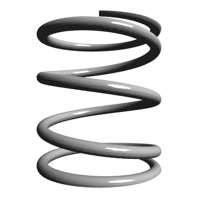Compression Spring, OD 0.455 in, FL 0.5 in, Stainless Steel, P/N LC ...