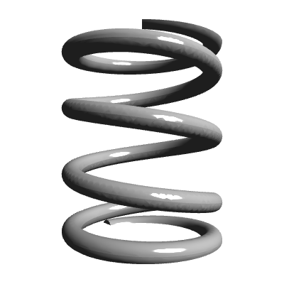 Compression Spring, OD 0.36 in, FL 0.438 in, Stainless Steel, P/N LC ...