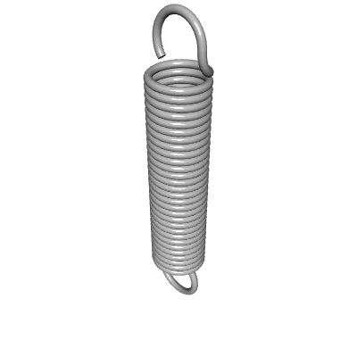 Extension Spring, OD 0.374 in, FL 1.969 in, Stainless Steel, P/N ...