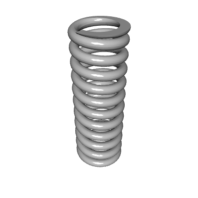 Compression Spring, OD 1.218 in, FL 3.5 in, Stainless Steel, P/N LHC ...