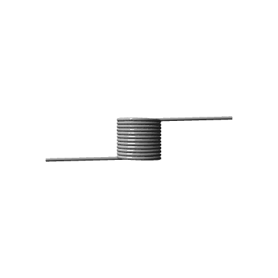 Torsion Spring, OD 1.063 in, FL in, Music Wire, P/N LTML200Y 02 M
