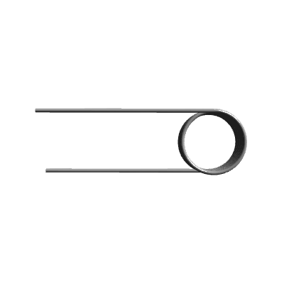 Torsion Spring, OD 0.751 in, 360 Degree, Stainless Steel, P/N LTR045H ...