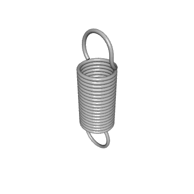 Extension Spring, OD 0.65 in, FL 2.25 in, Music Wire, P/N MS24586-1230