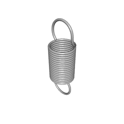 Extension Spring, OD 0.75 in, FL 2.375 in, Music Wire, P/N MS24586-1253