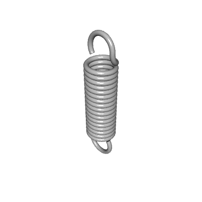 Extension Spring, OD 0.36 in, FL 1.5 in, Music Wire, P/N MS24586-140