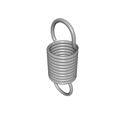 Extension Spring, OD 0.5 in, FL 1.375 in, Music Wire, P/N MS24586-179