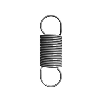 Extension Spring, OD 0.75 in, FL 2.375 in, Music Wire, P/N MS24586-244 ...