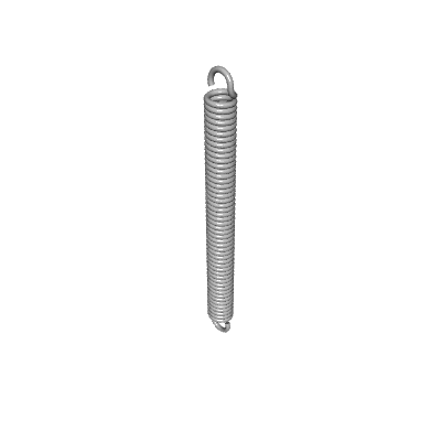 Extension Spring, OD 0.12 in, FL 1.25 in, Music Wire, P/N MS24586-26