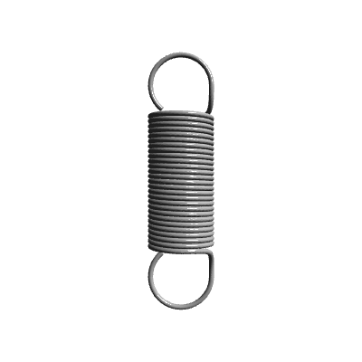 Extension Spring, OD 1 in, FL 3.75 in, Music Wire, P/N MS24586-829