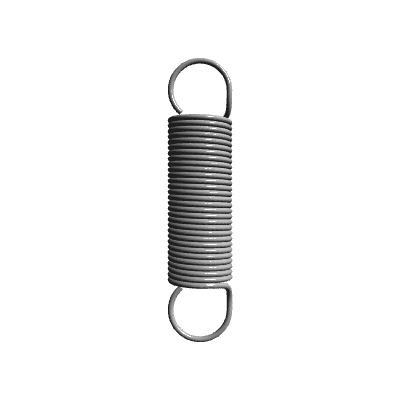 Extension Spring, OD 1 in, FL 4.25 in, Music Wire, P/N MS24586-841