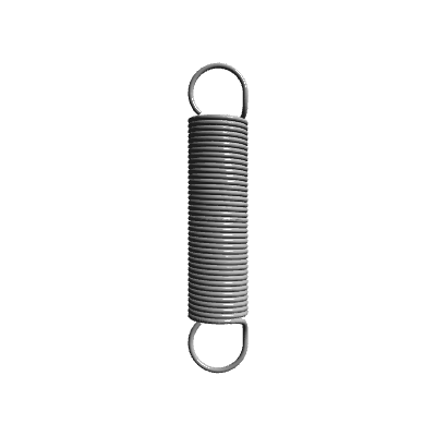 Extension Spring, OD 1 in, FL 5 in, Music Wire, P/N MS24586-844
