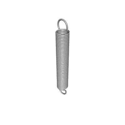 Extension Spring, OD 0.5 in, FL 3.5 in, Stainless Steel, P/N MS24586-C192